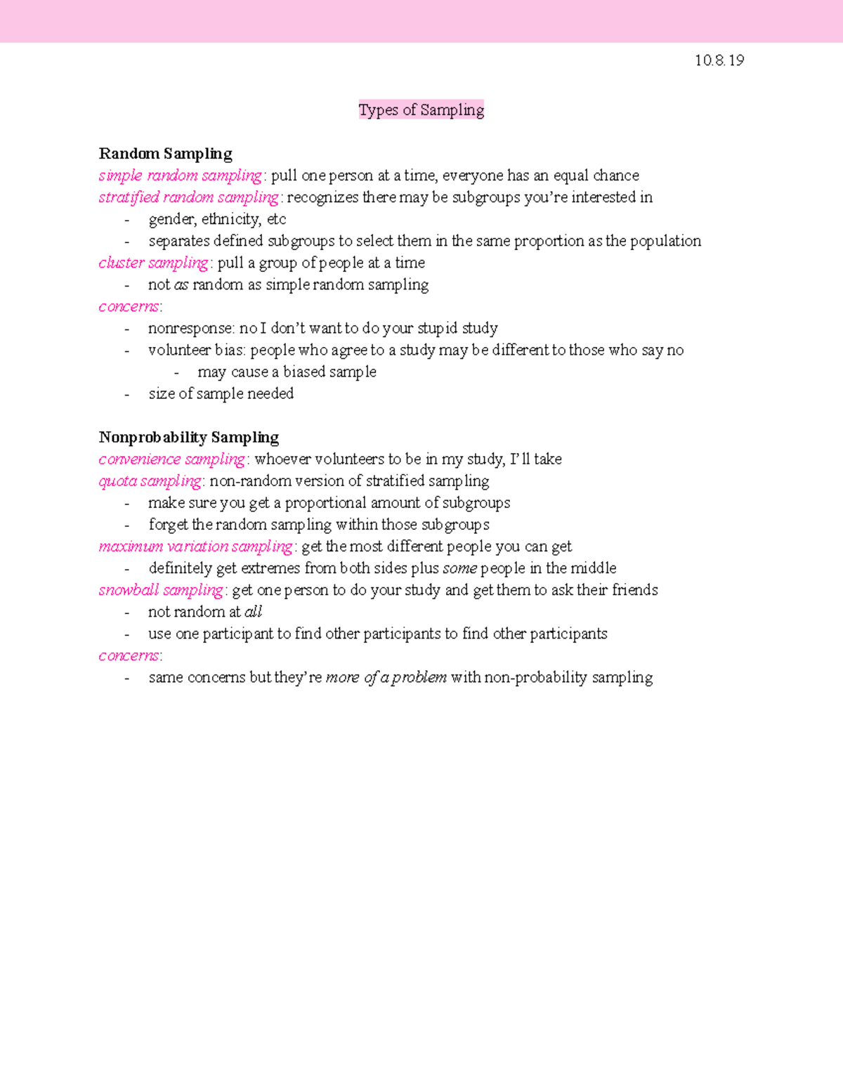 Sampling Methods in Psychology - 10. Types of Sampling Random Sampling ...