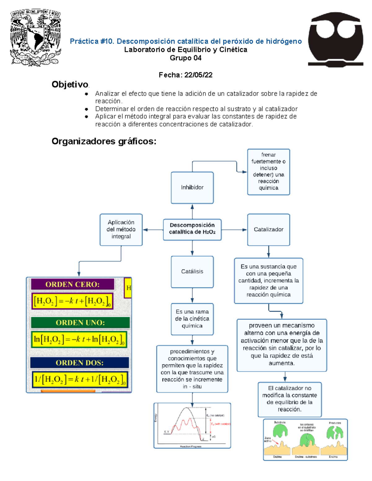 Práctica #10. Descomposición catalítica del peróxido de hidrógeno ...