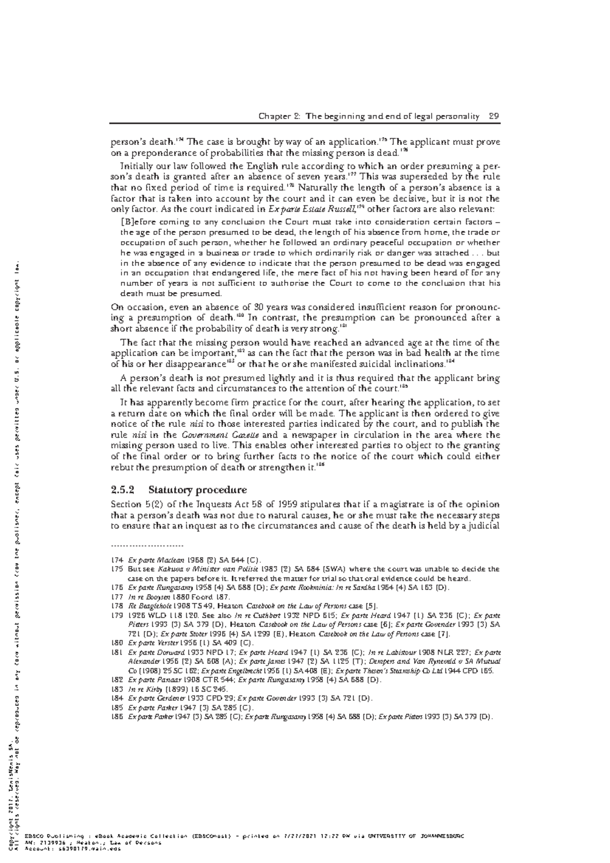 Heaton 2017 252Statutory Procedure Law Of Persons - Chapter 2: The ...