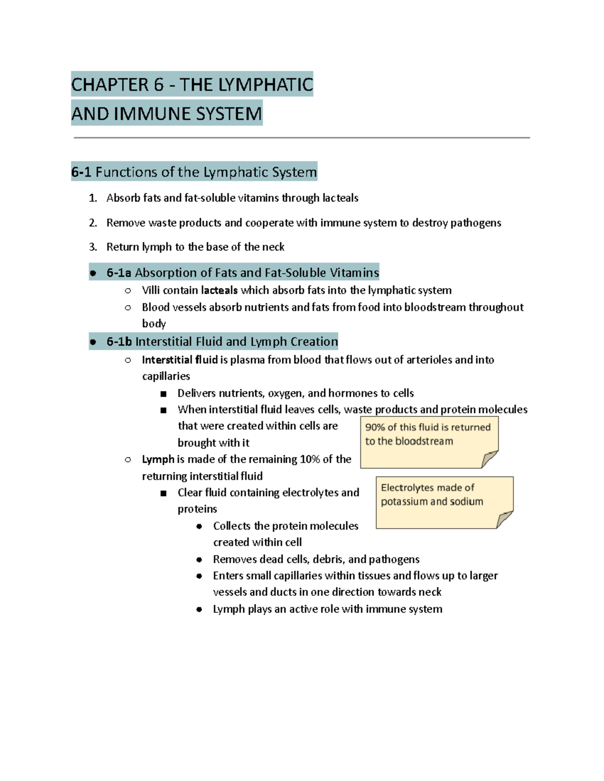 respiratory system notes - CHAPTER 6 - THE LYMPHATIC AND IMMUNE SYSTEM ...