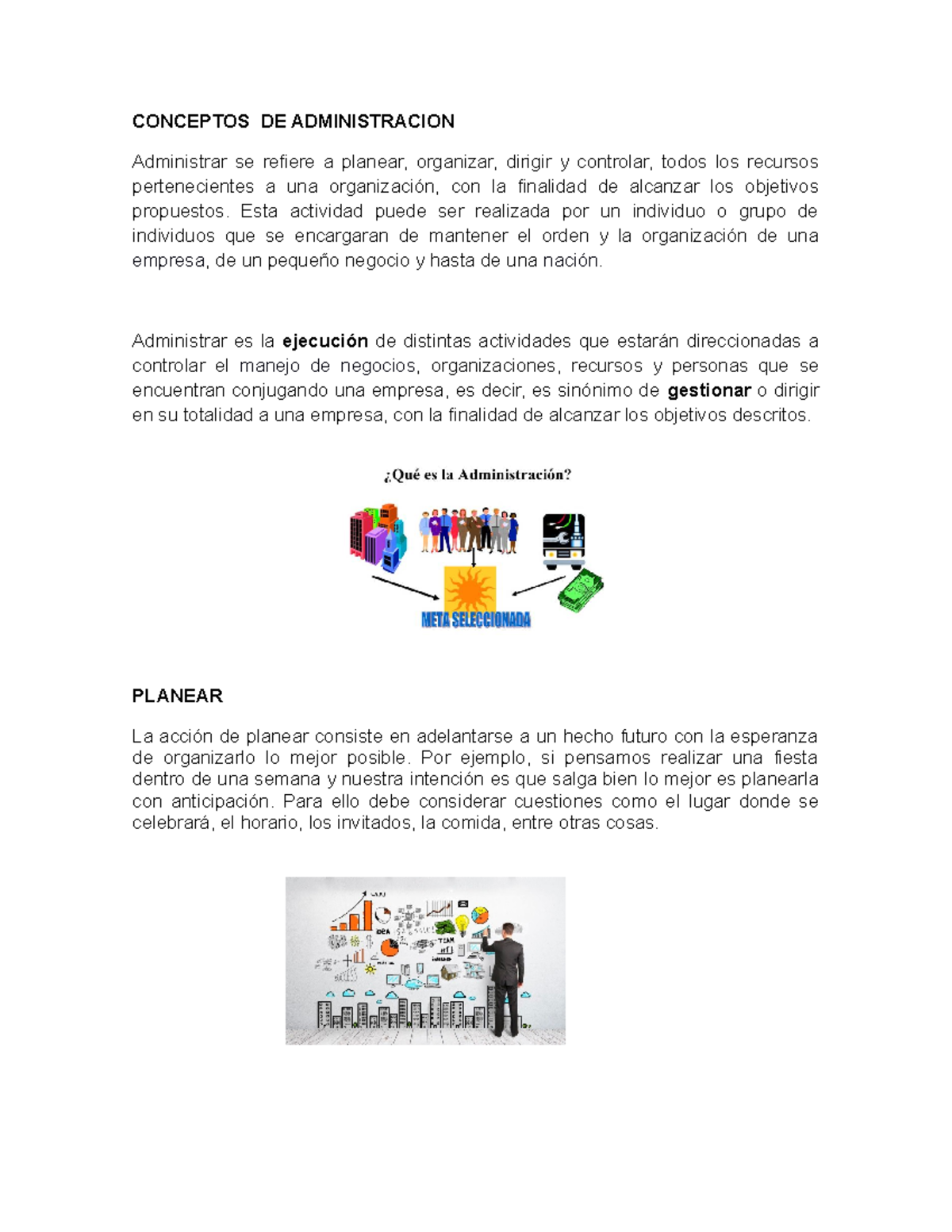Conceptos de Administracion - CONCEPTOS DE ADMINISTRACION Administrar ...