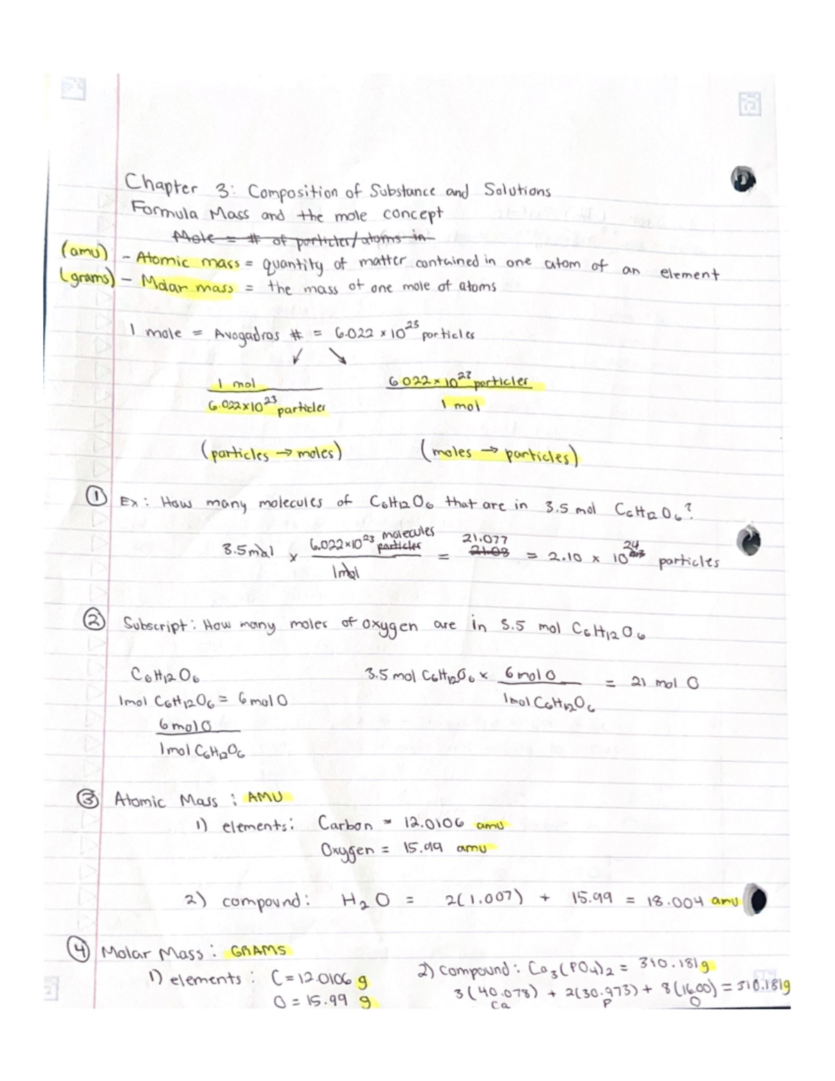 Chem1 Chapter 3 Composition Of Substances And Solutions ...