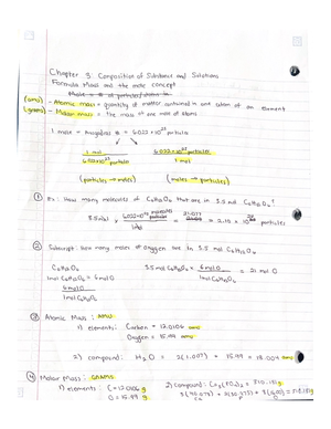 Chem1 Chapter 9 Gases Laws - CHM1045C - Studocu
