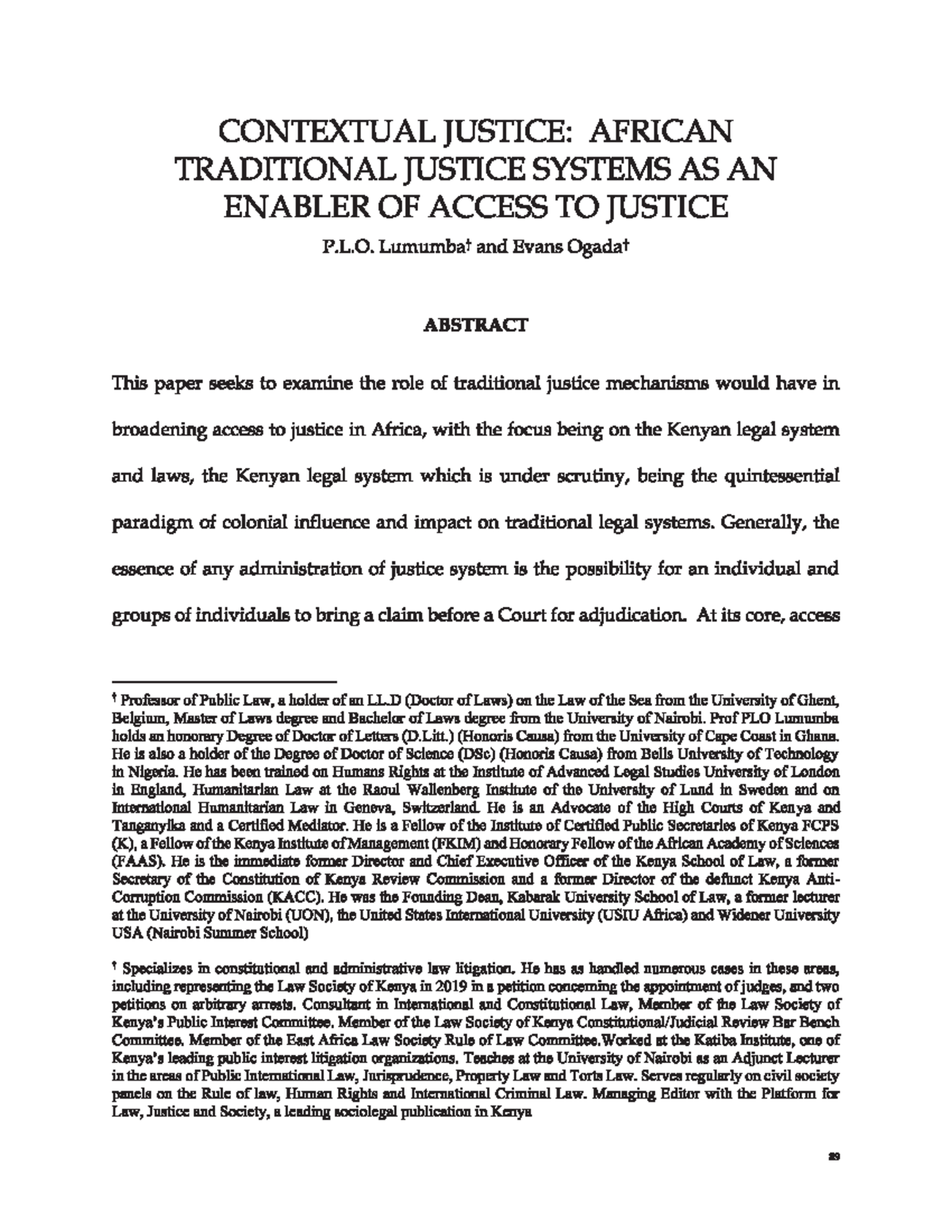 Contextual Justice Paper - Jurisprudence - Studocu