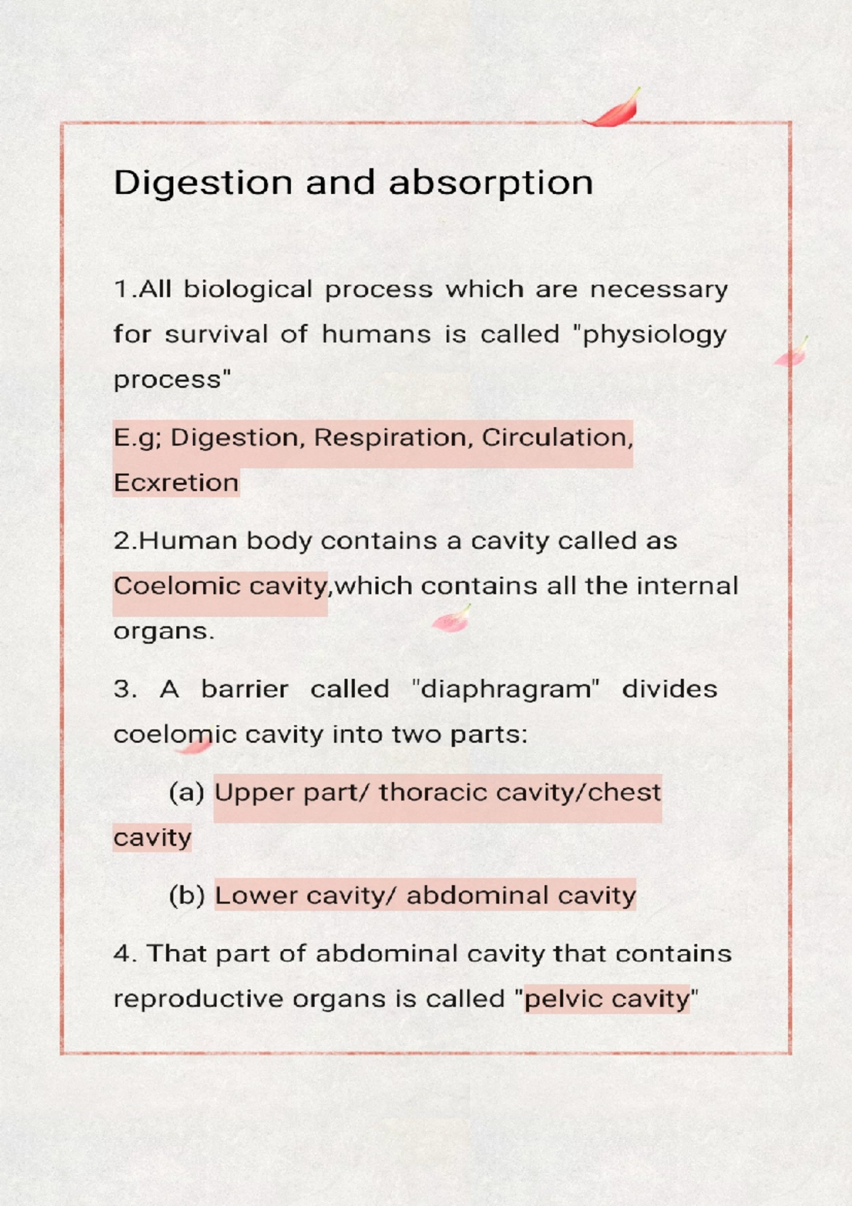 Digestion AND Absorption - Zoology - Studocu