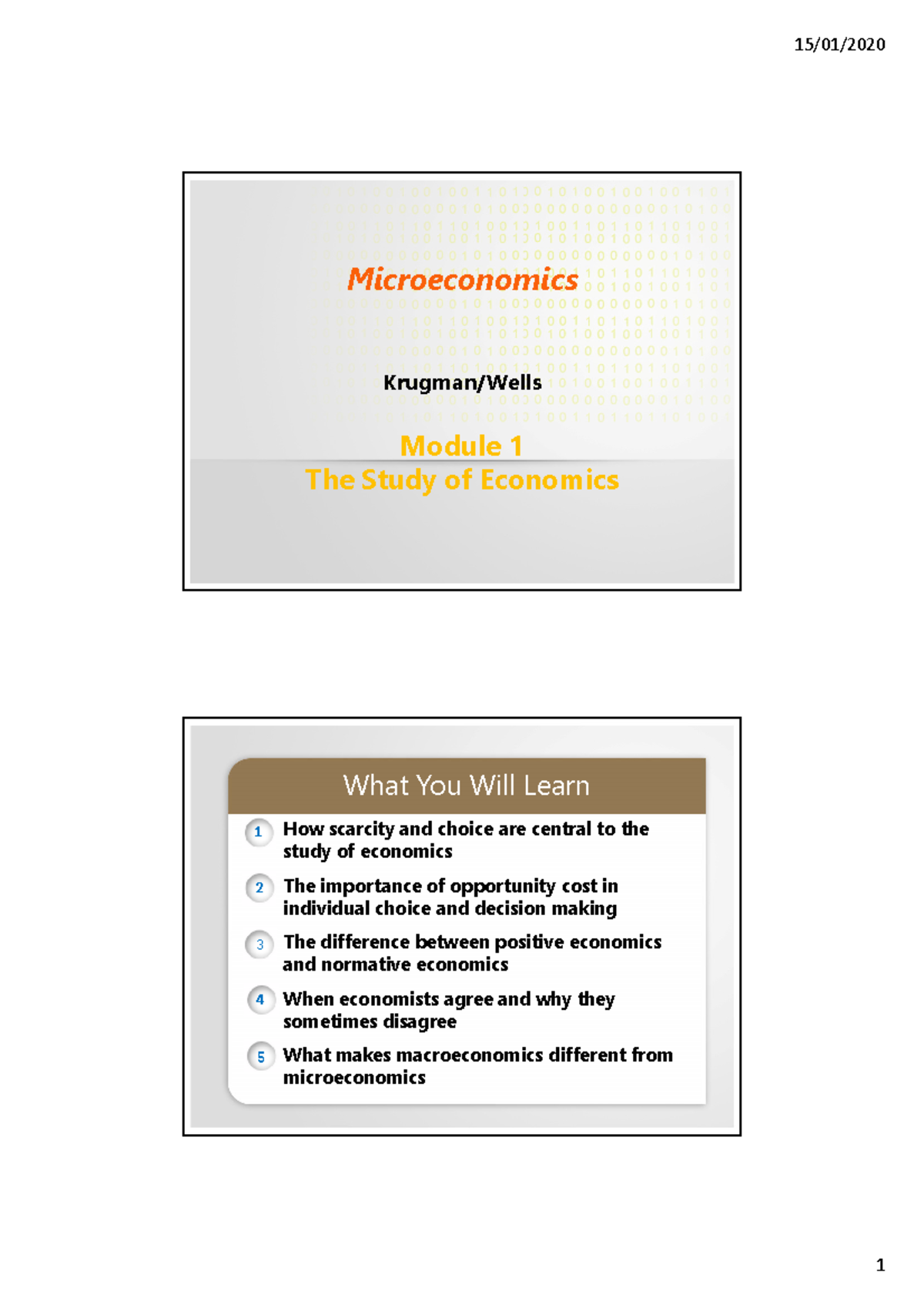 Chapter 1 annex - krugman - Krugman/Wells Microeconomics Module 1 The ...