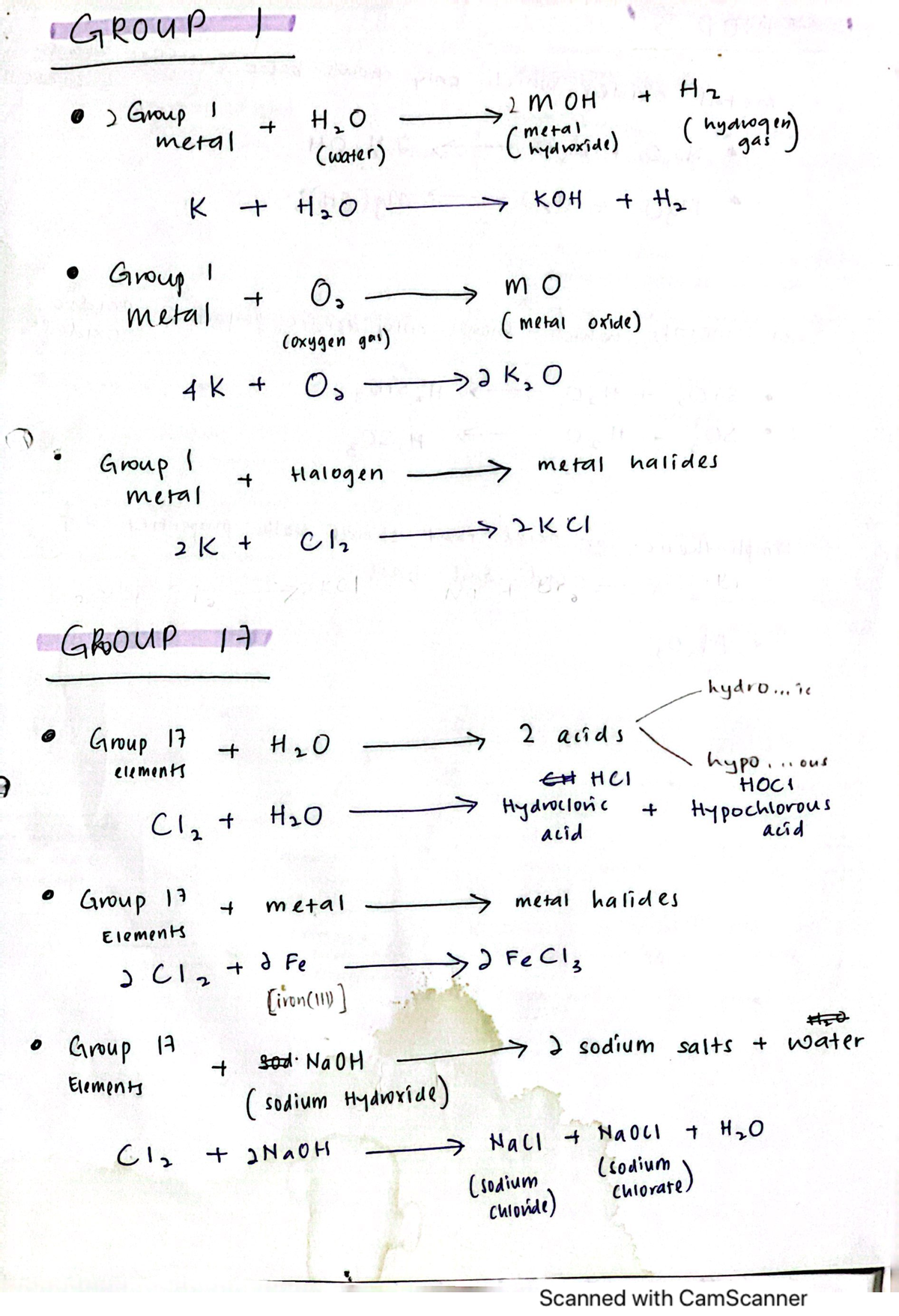 Chemistry - short notes for acid and alkalines - chemistry - Studocu