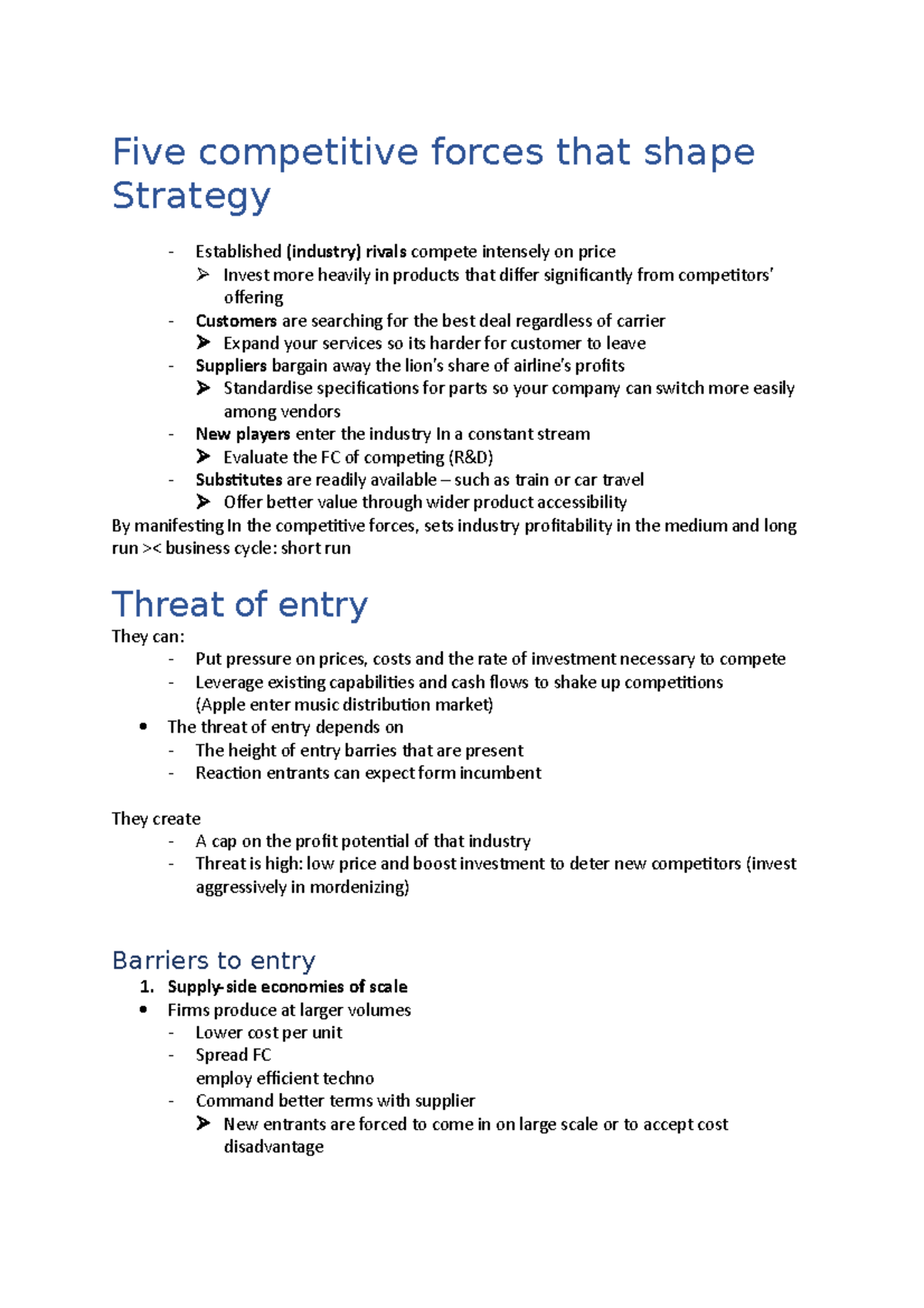 Five competitive forces that shape Strategy - Five competitive forces ...