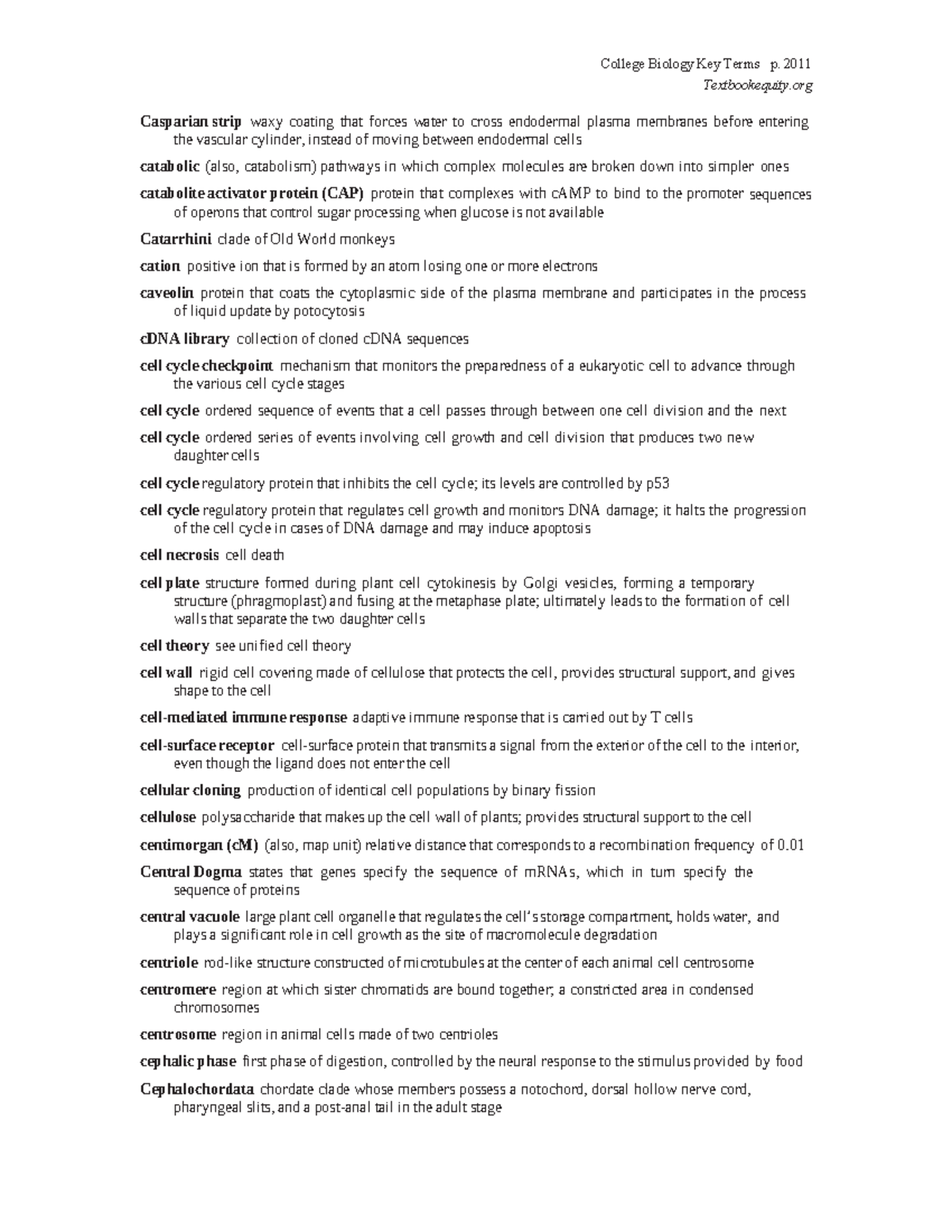 College biology college biology ~ 25 - Textbookequity Casparian strip ...