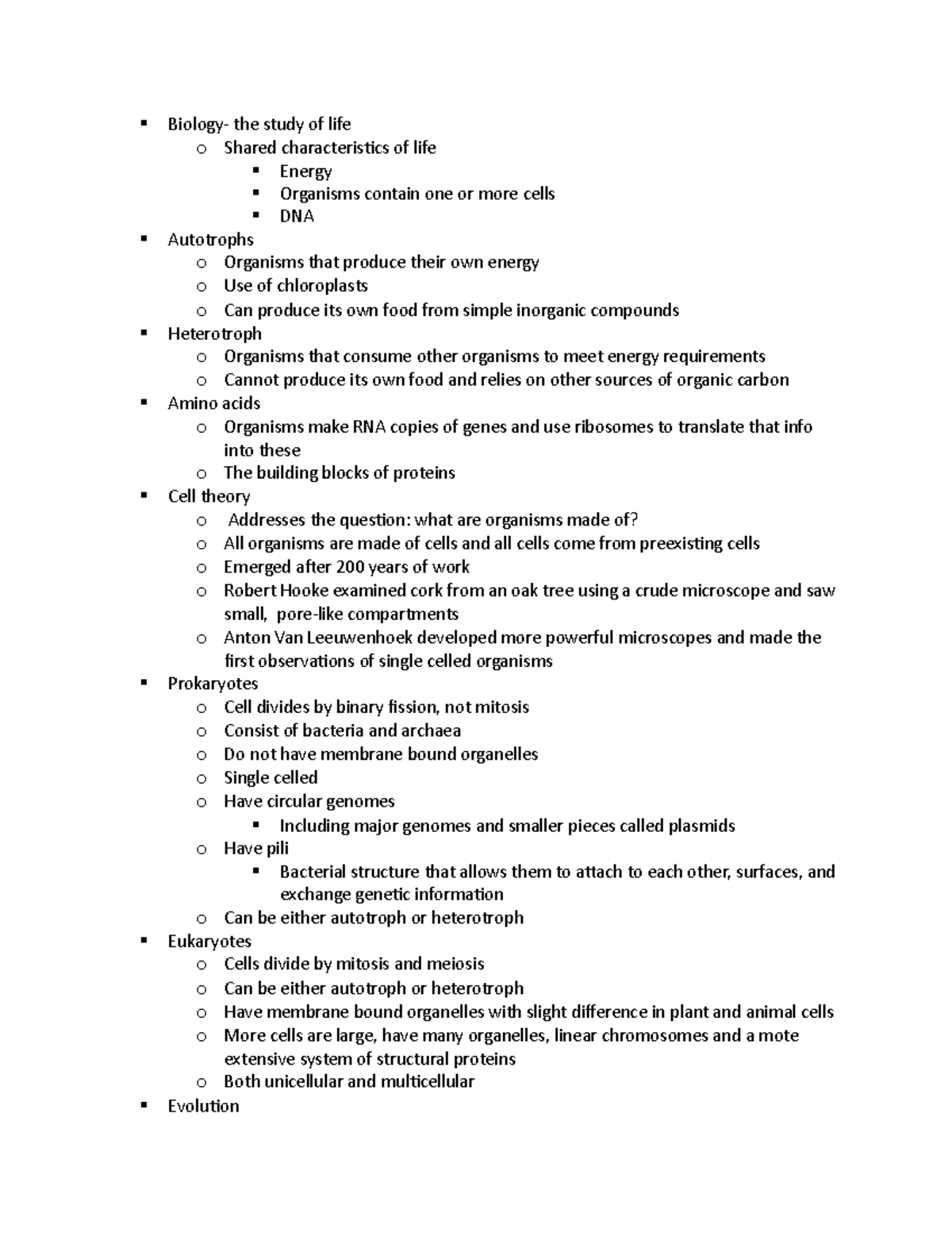 Unit 1 - A complete summary of unit 1 - Biology- the study of life o ...