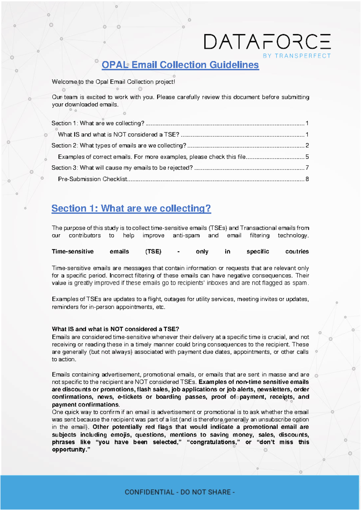 Opal Guidelines - kdks - OPAL Email Collection Guidelines Welcome to the Opal Email Collection ...