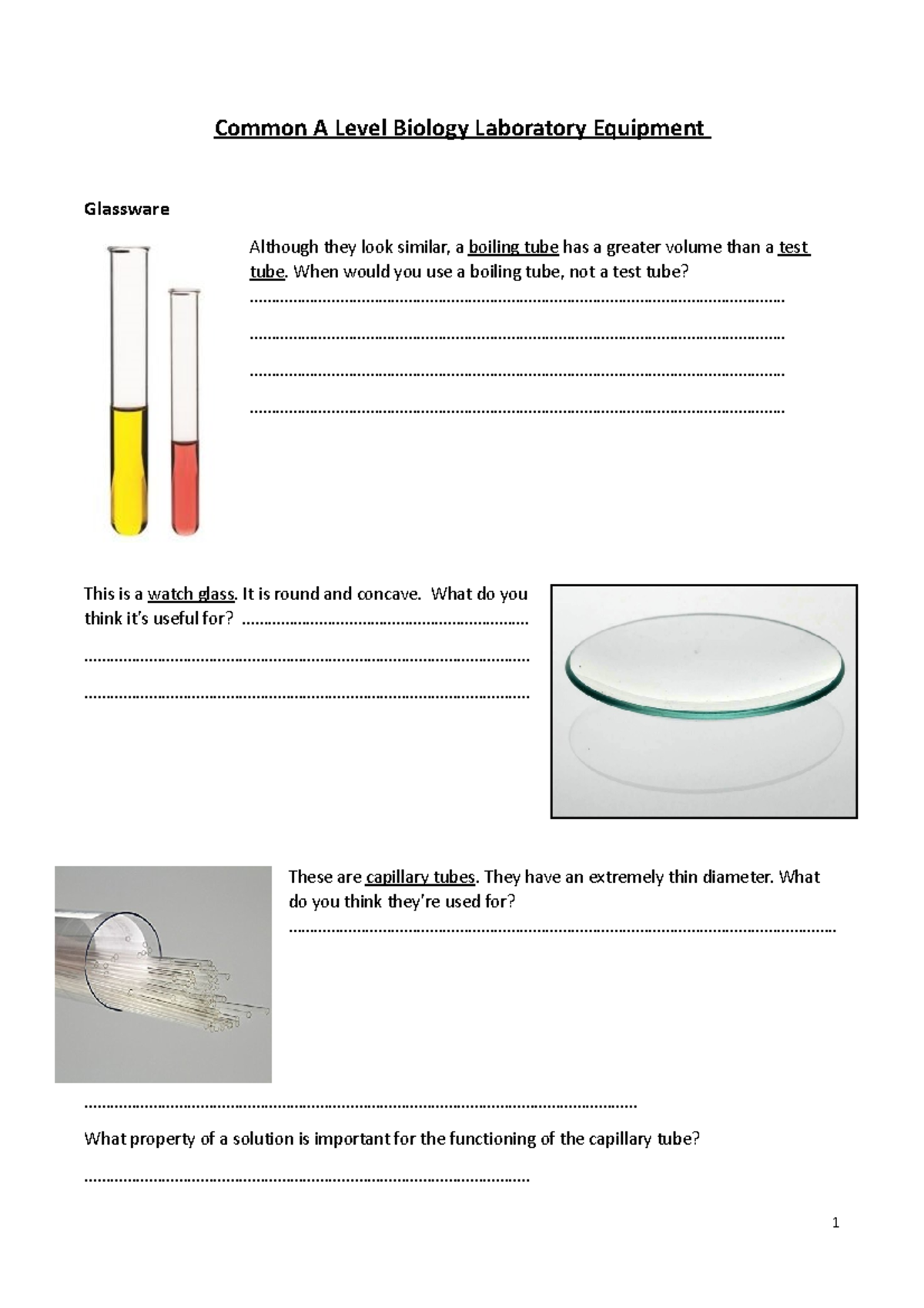 Biology Laboratory Equipment