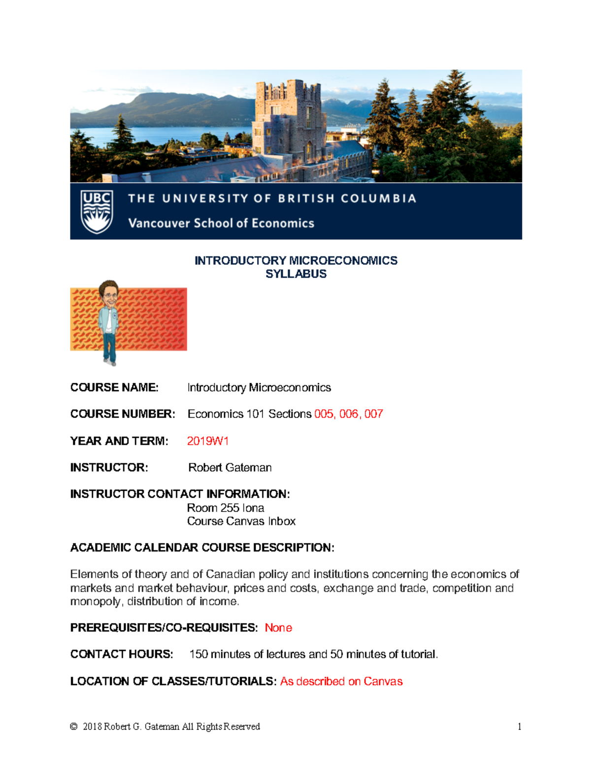Syllabus 101 Sep19 Warning Tt Undefined Function 32 Introductory Microeconomics Syllabus