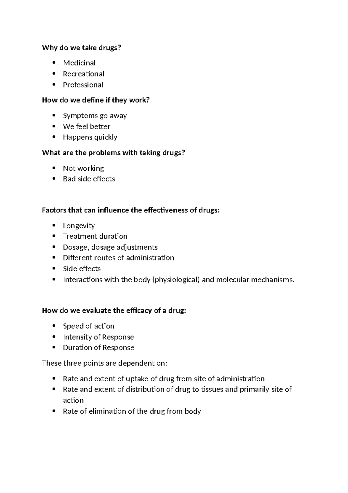 Pharmacokinetics Processes - Why do we take drugs? Medicinal ...