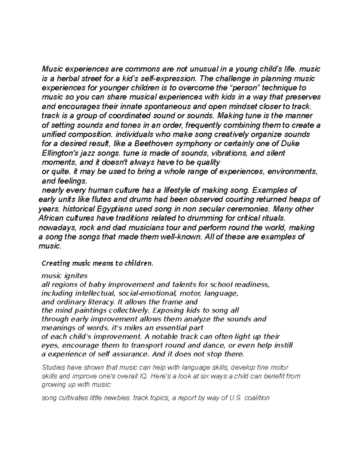 Lecture 9 - All About Music - Music experiences are commons are not ...