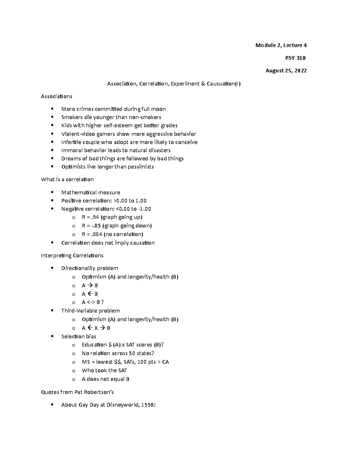 Lecture 4 - Notes from textbook and professor. - Module 2, Lecture 4 ...