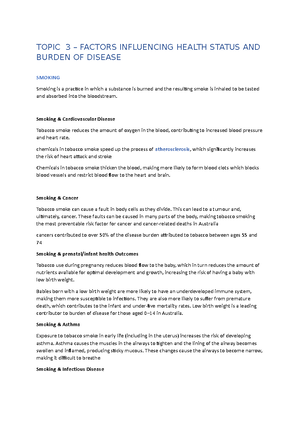 VCE Health and Human Development A+ Exam Notes - HEALTH AND HUMAN ...