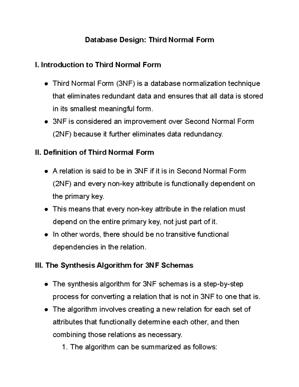 Database Design Third Normal Form - Introduction to Third Normal Form ...
