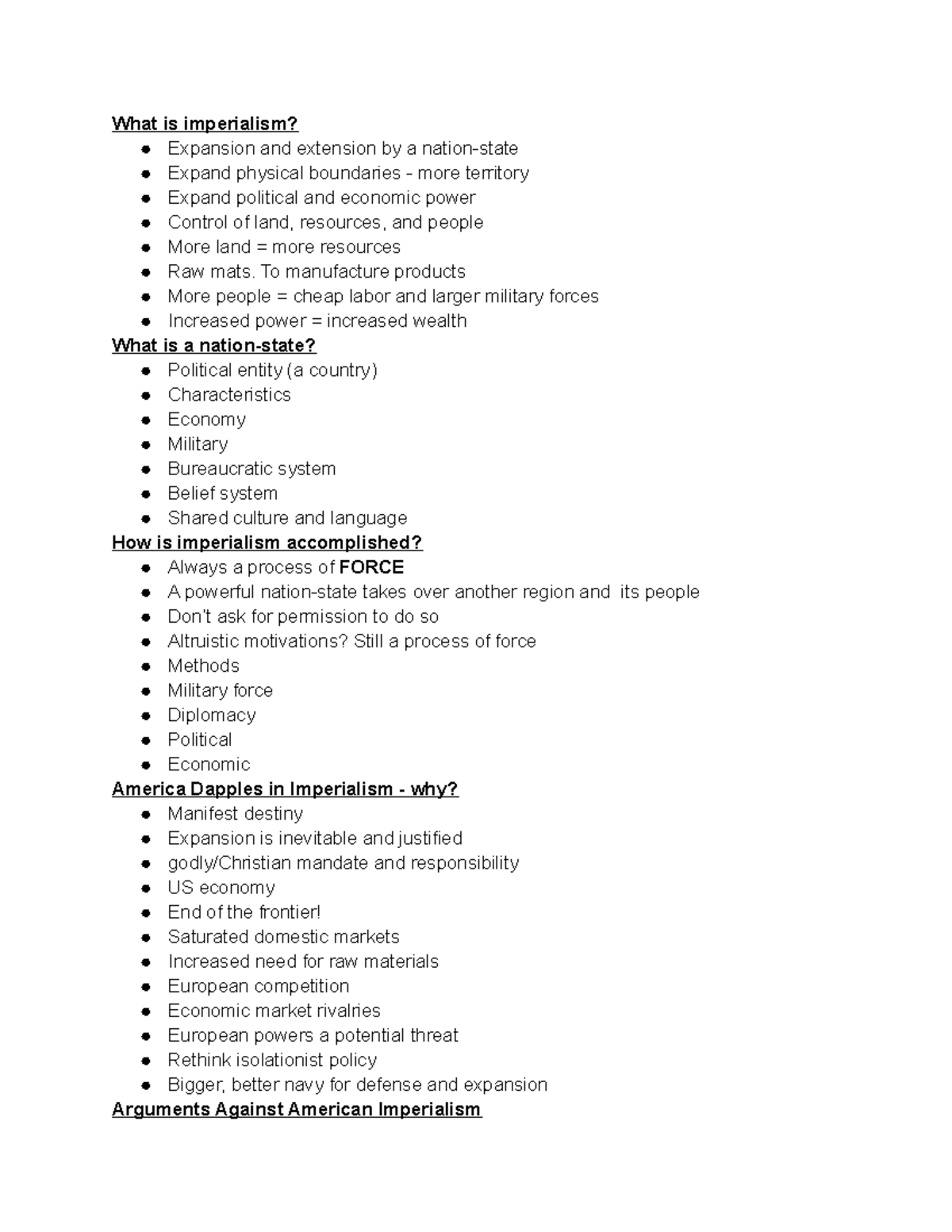 Imperialism 1890-1910 - What is imperialism? Expansion and extension by ...