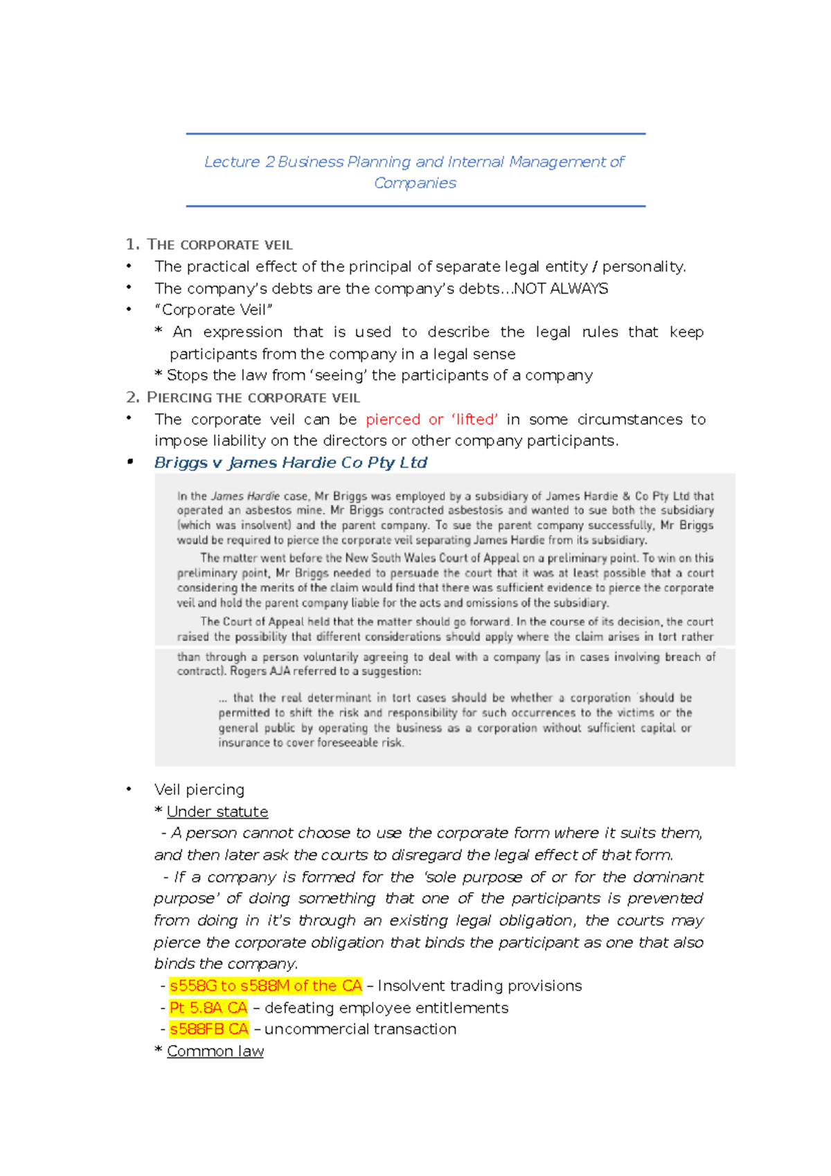 BLAW20001 Lecture note Lec2 - BLAW20001 - Unimelb - Studocu