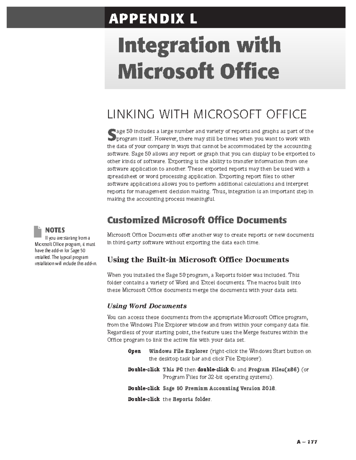 Appendix L - Accounting software - APPENDIX L A – 177 Integration with ...