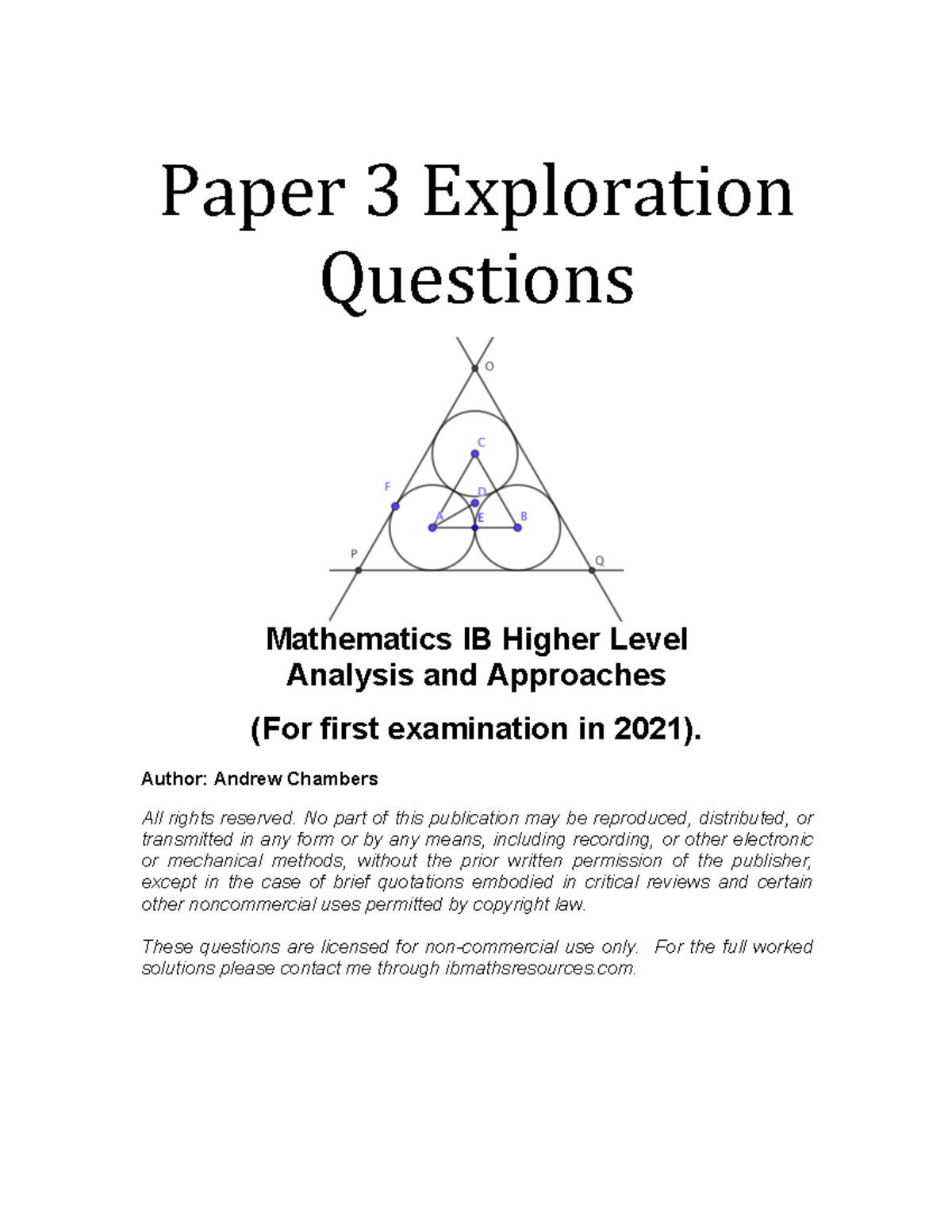Paper 3 Exploration Questions Eight Questions - Paper 3 Exploration ...
