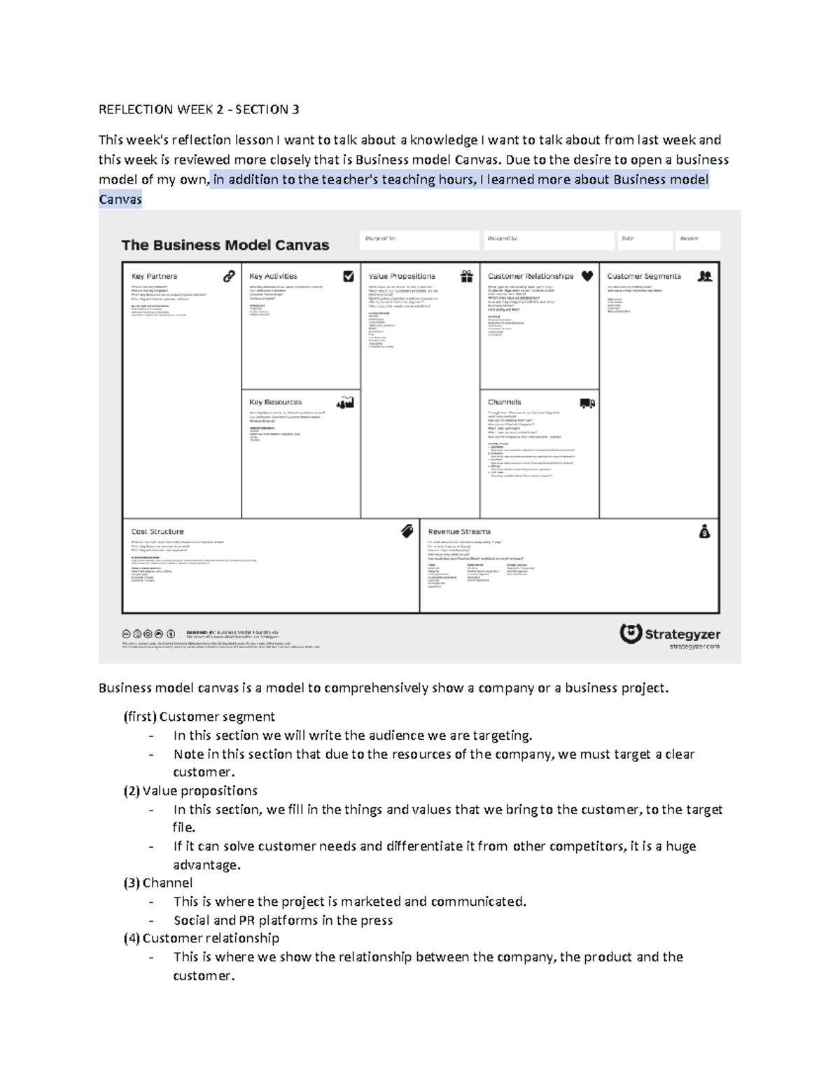 Business process management - REFLECTION WEEK 2 - SECTION 3 This week's ...
