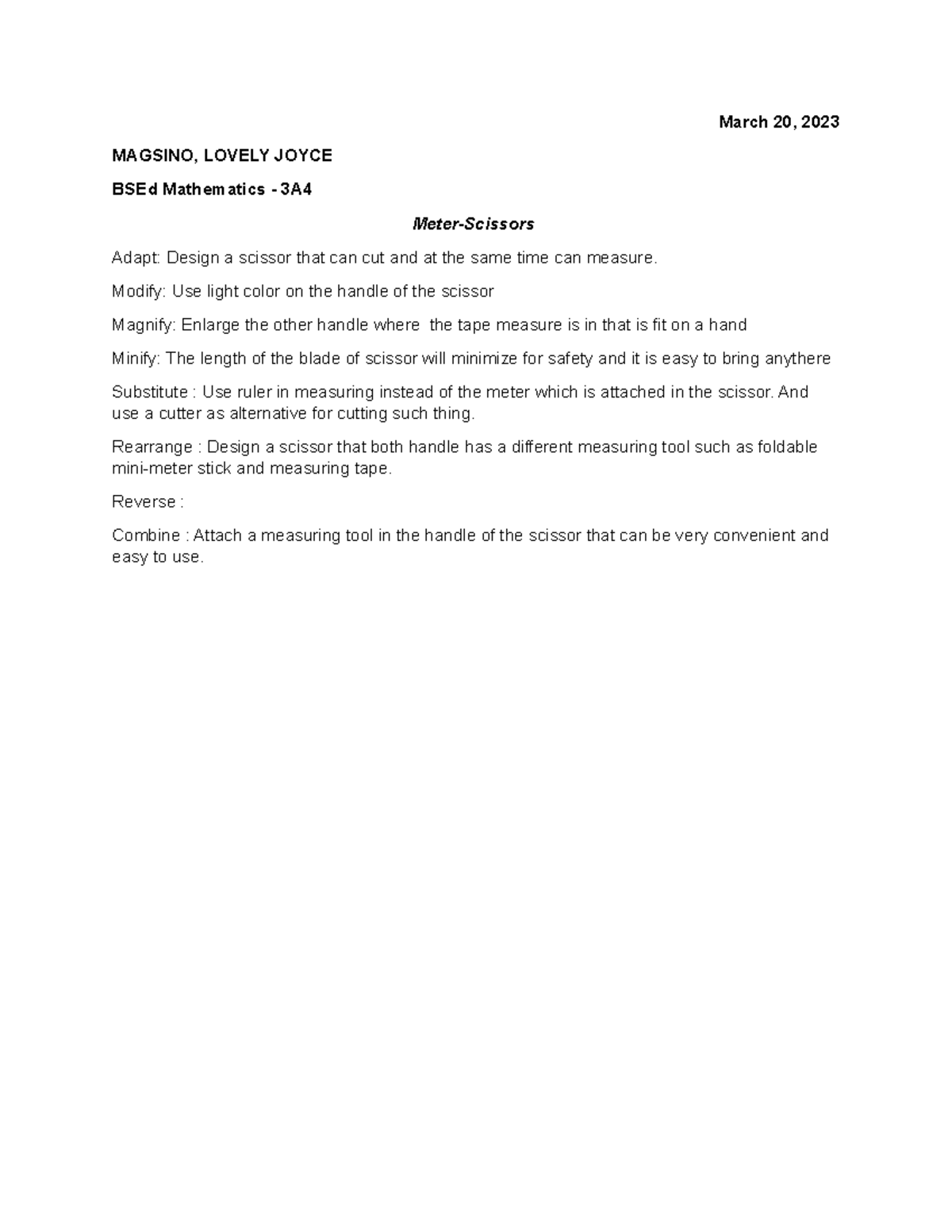 Maria-gunting - Goodluck - March 20, 2023 MAGSINO, LOVELY JOYCE BSEd ...