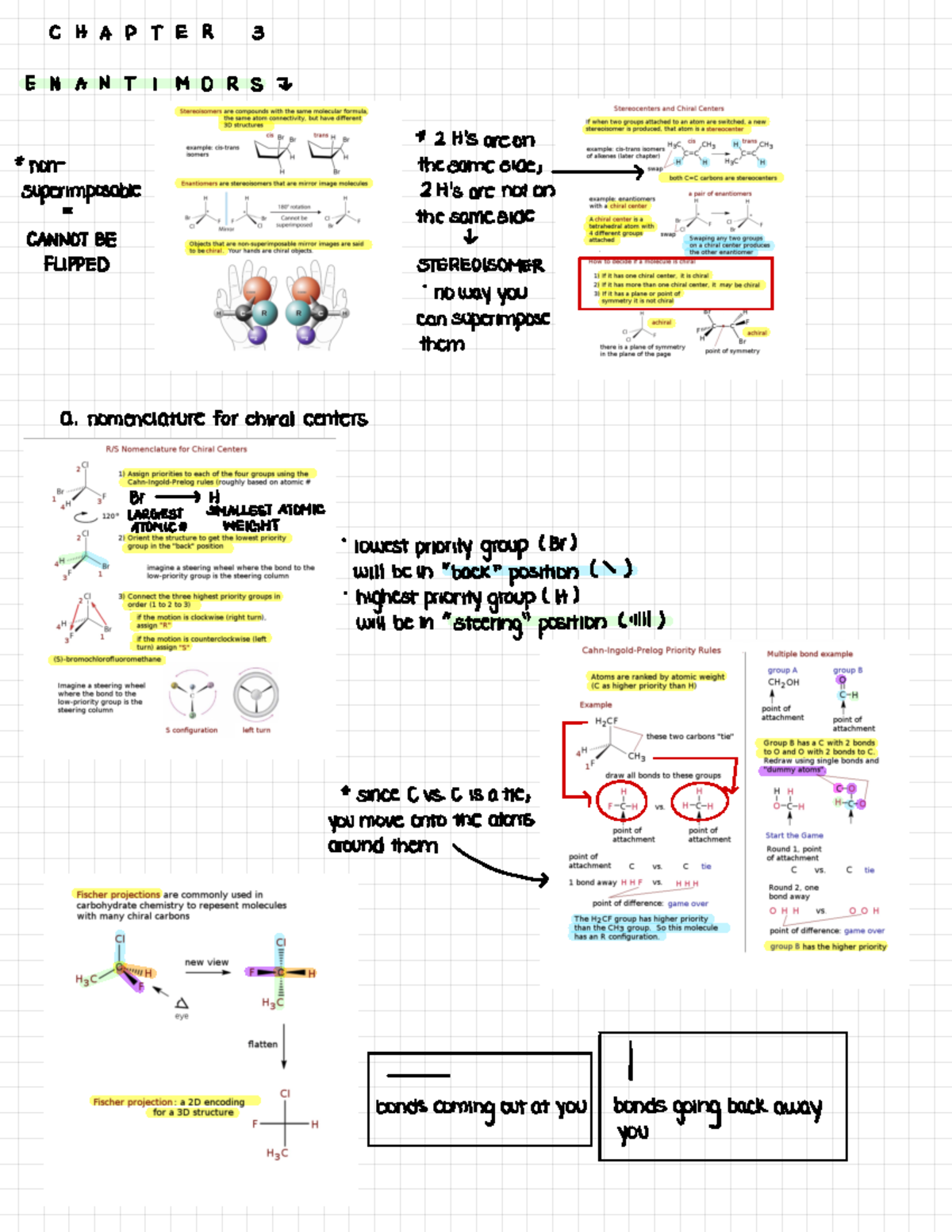 Organic Chemistry - Chapter 3 + 4 - C H A P T E R 3 E N A N T l M O R S Z 2 H 's areon non the ...