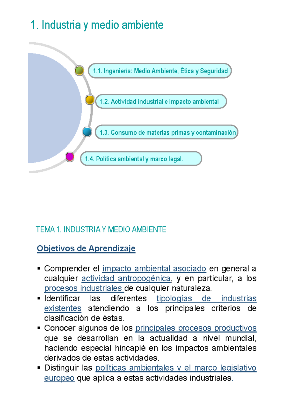 TAP Tema 1 Industria y Medio Ambiente - 1. Ingeniería: Medio Ambiente ...