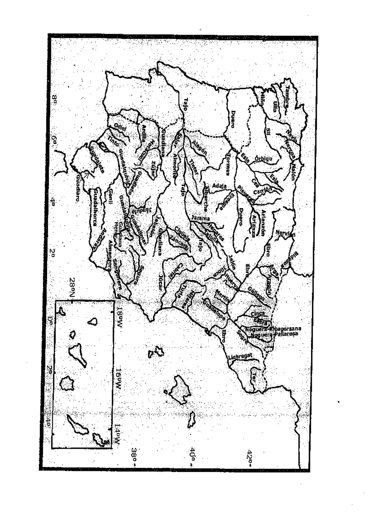 Geograf Ã a - Mapa - Nalón Tambre 199 Ulla Ebro Aragón Sil Arlanzón Mina Ter Arlanza Ebro Duero ...