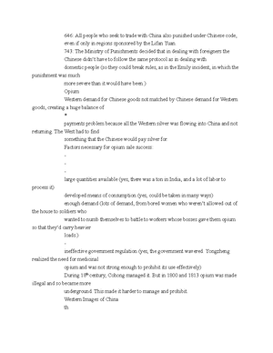 HIST 122 - History of China 1 notes for the year '23, spring semester ...
