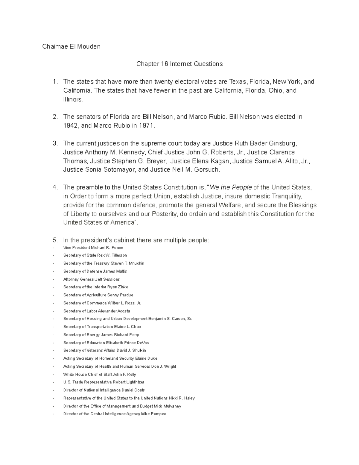 Chapter 16 Internet Questions - Chaimae El Mouden Chapter 16 Internet ...