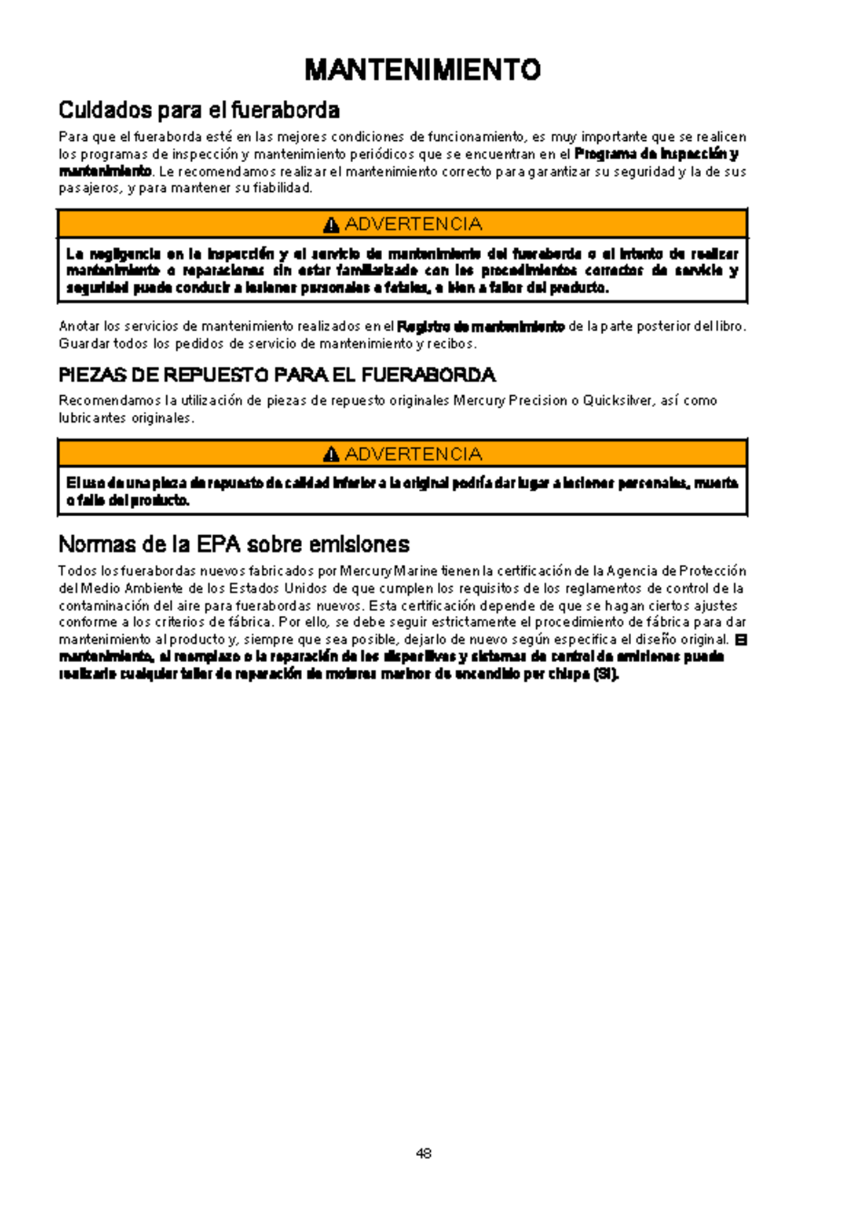 Mantenimiento 40 60CV 4T Mercury - Cuidados para el fueraborda Para que ...