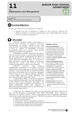 Org Man SLM Module 1 - Organization and Management - 11 SELF-LEARNING ...