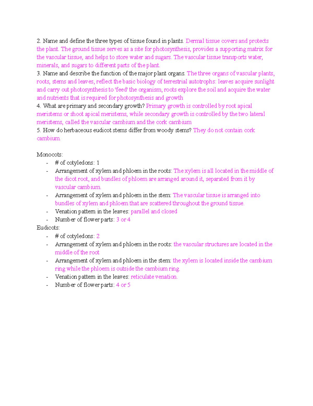Lab 12 review questions - Name and define the three types of tissue ...