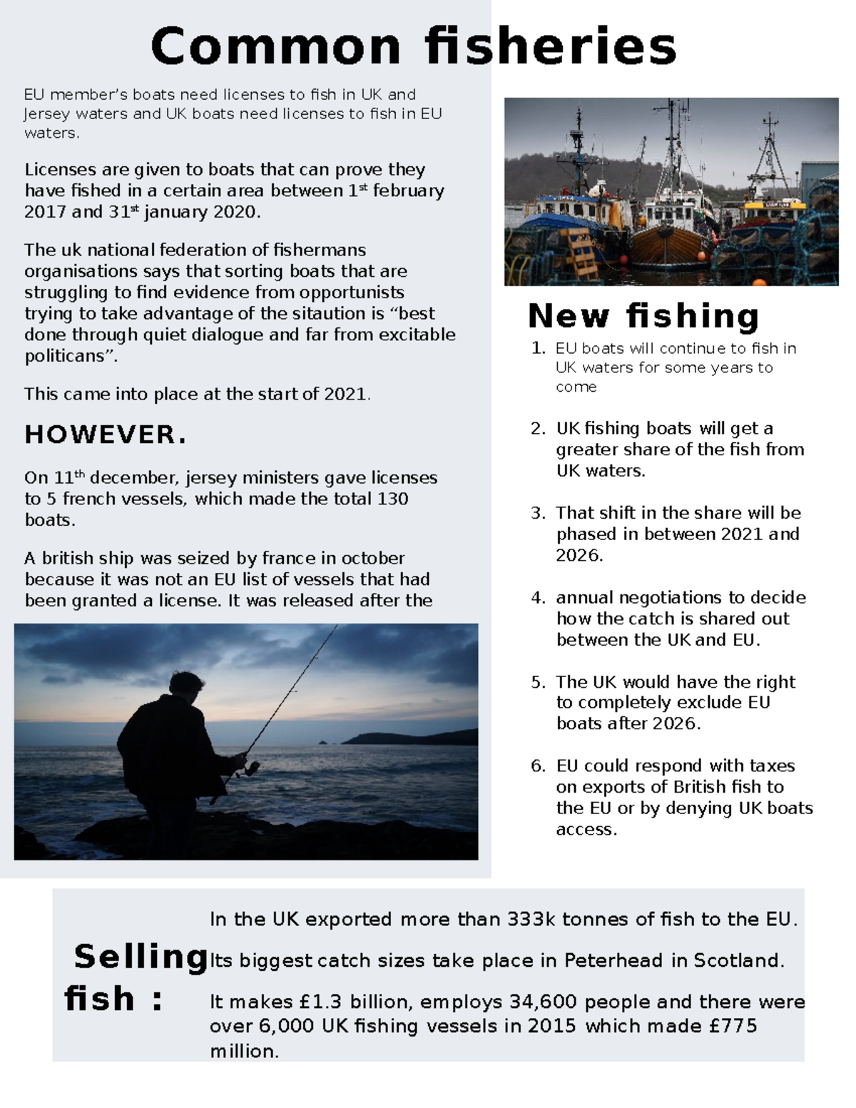 Eu policies fishing - Common fisheries policy 1. EU boats will continue ...