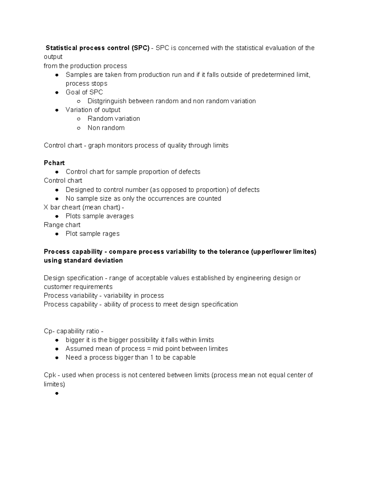 CH5 - statistical process control - Statistical process control (SPC ...