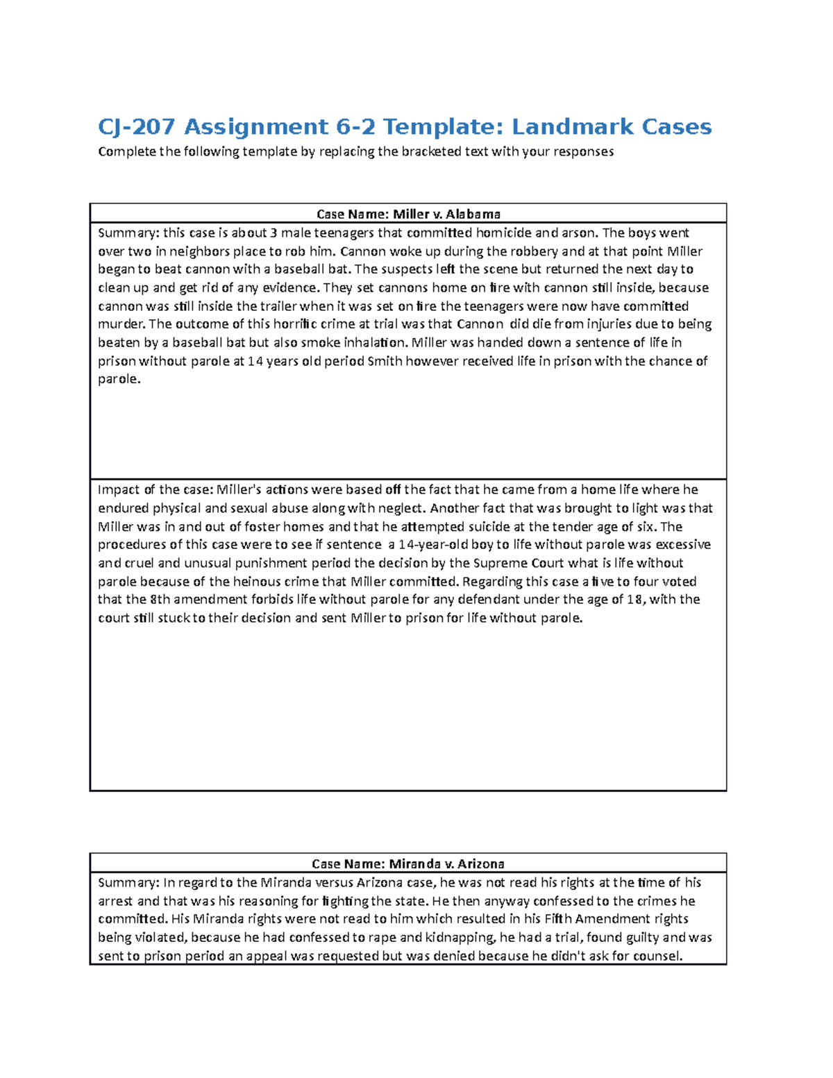 CJ-207 Assignment 6-2 lf - CJ-207 Assignment 6-2 Template: Landmark ...