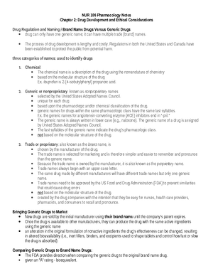 Chapter 1 - Chapter 1: Introduction to Drugs Terms Adverse effects ...