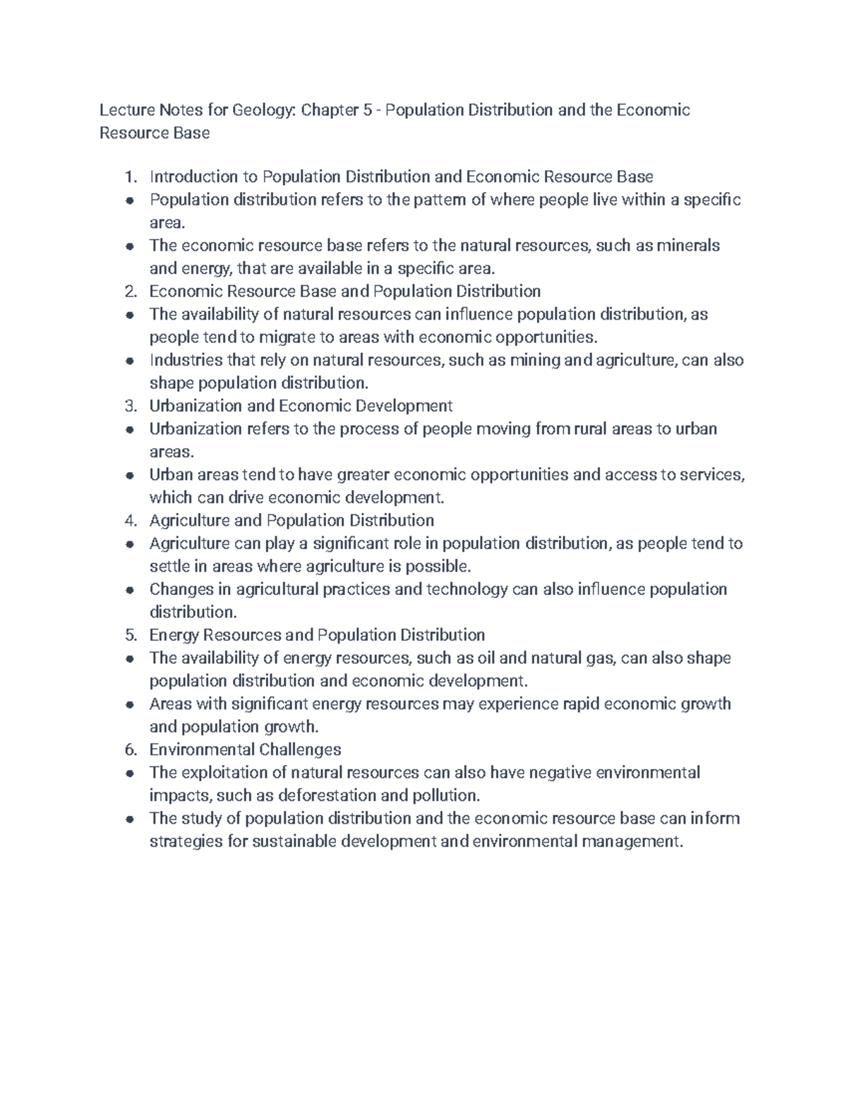 Geo 5 - Notes for geography chapter 5 - Lecture Notes for Geology ...