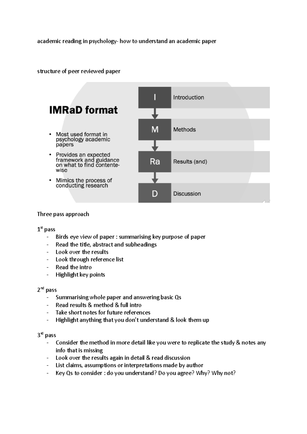 Academic reading in psychology - Studocu