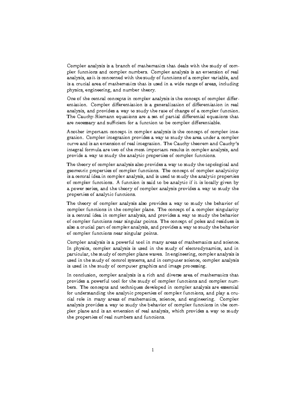 Complex analysis - Mathematics - Complex analysis is a branch of ...