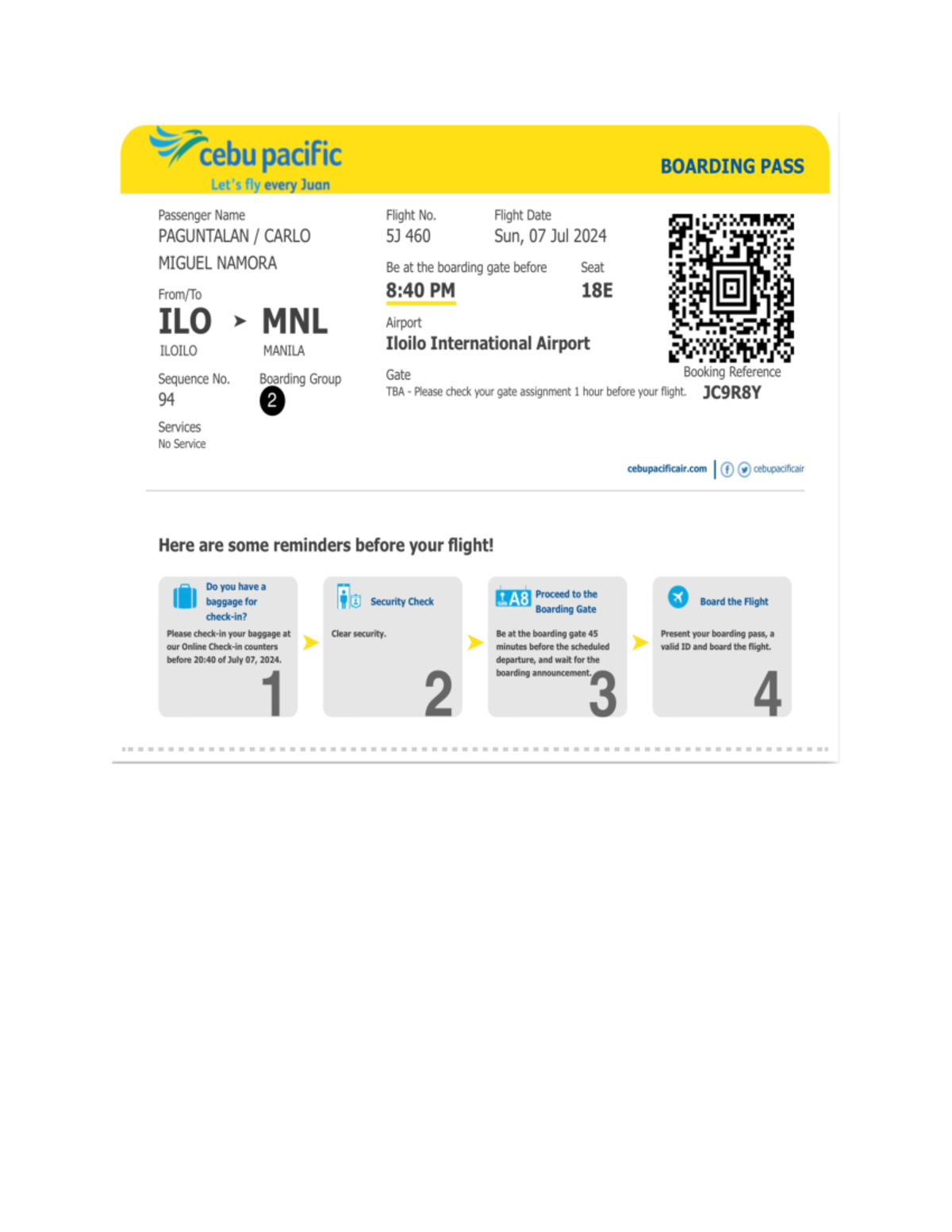Boarding-Pass - N/A - cebu pacific BOARDING PASS fly every Juan ...