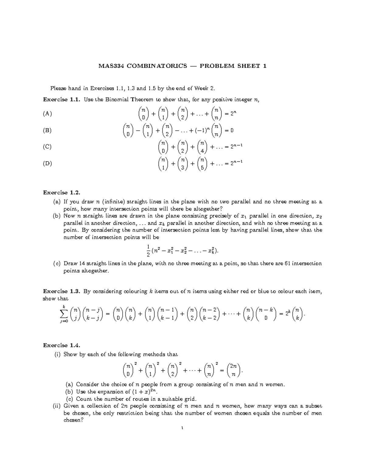 mas334-problem-sheet-1-mas334-combinatorics-problem-sheet-1-please