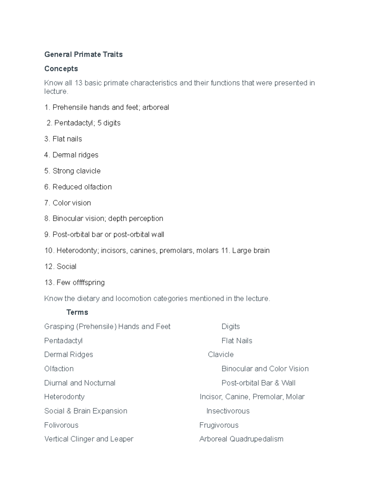 Untitled document-2 - This is lecture notes for biological anthropology ...