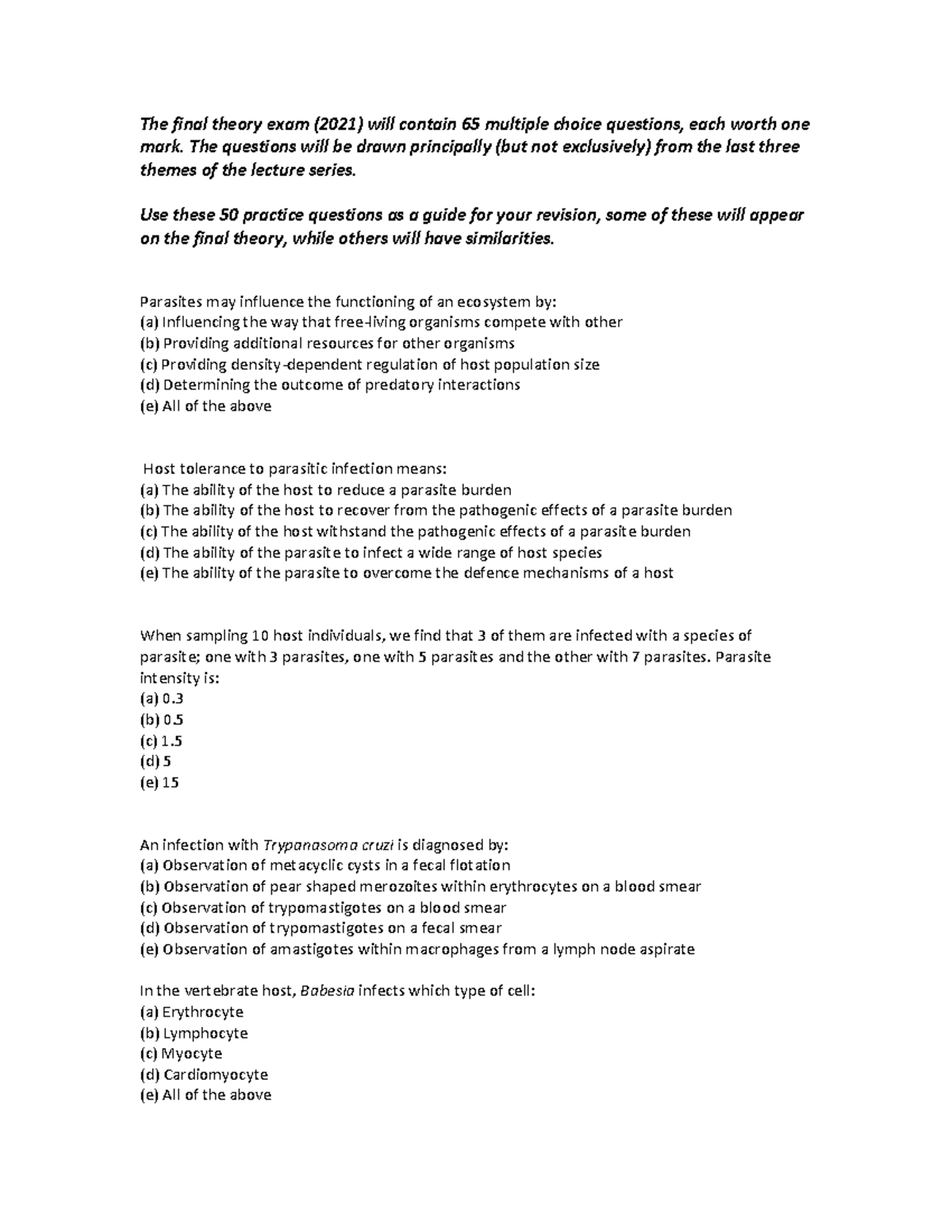 Bms exam prac questions - BMS316 - Murdoch - Studocu