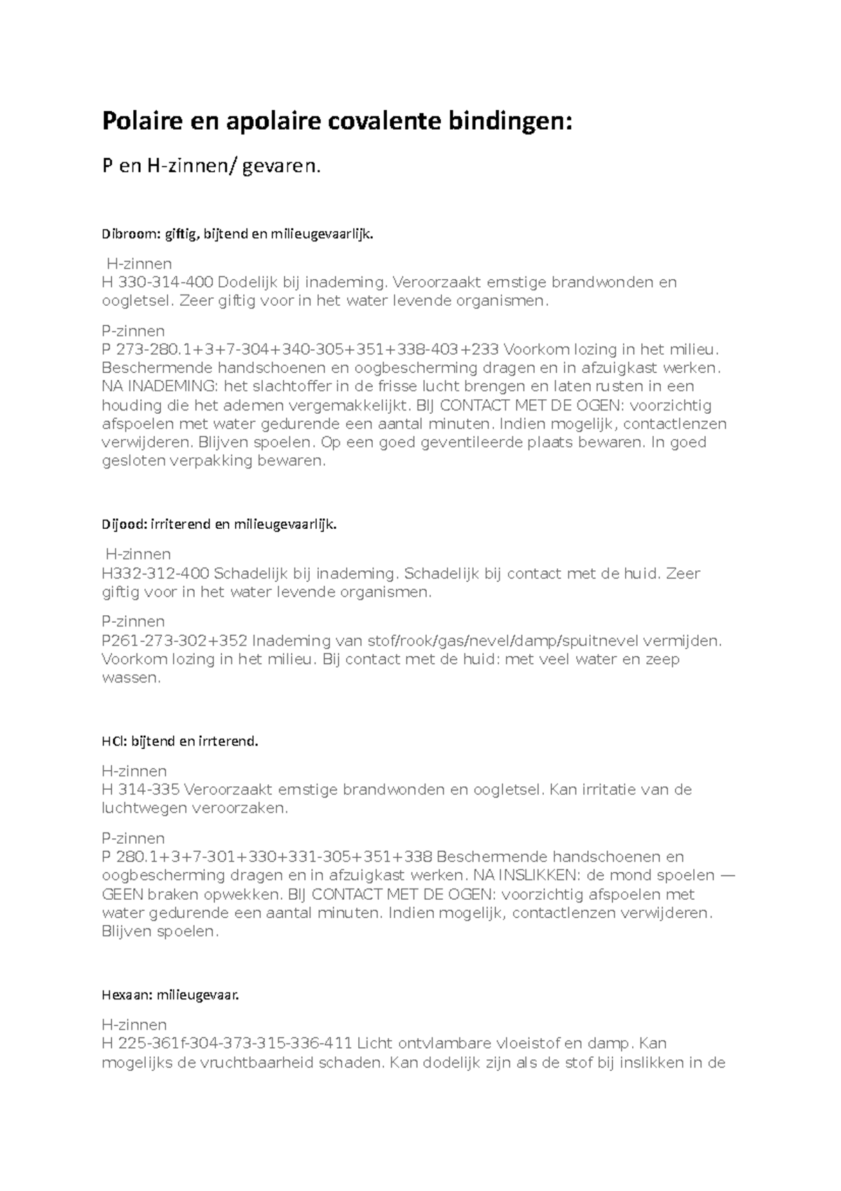 Apolaire en polaire covalente bindingen - Dibroom: giftig, bijtend en ...