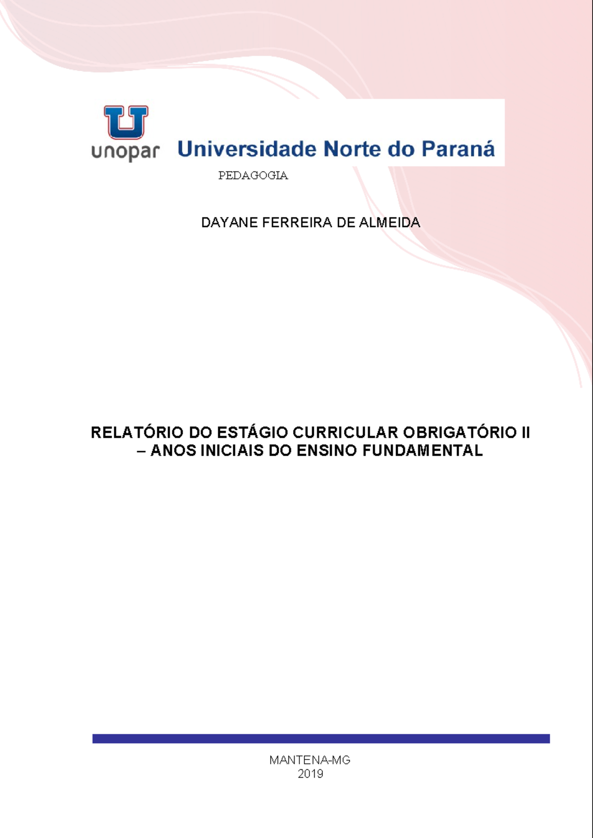 Estagio e Nsino Fundamental Dayane Animais - DAYANE FERREIRA DE ALMEIDA ...