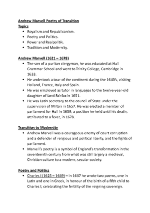 17th Century Poetry Notes Context - Context – Presentaion Themes and ...